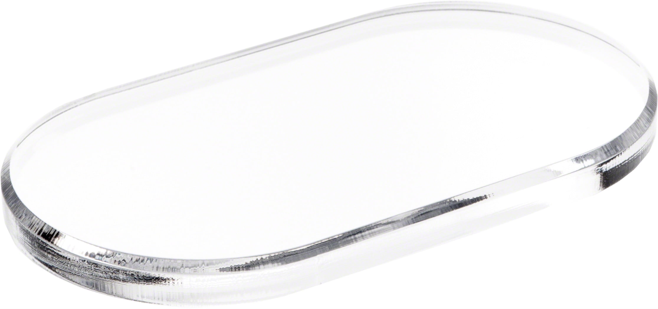 Plymor Clear Acrylic Oval Beveled Display Base, 7" W x 4" D x 0.5" H ...