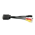 VGA to S-Video 3 RCA Composite AV TV Out Adapter Converter Cable for PC ...