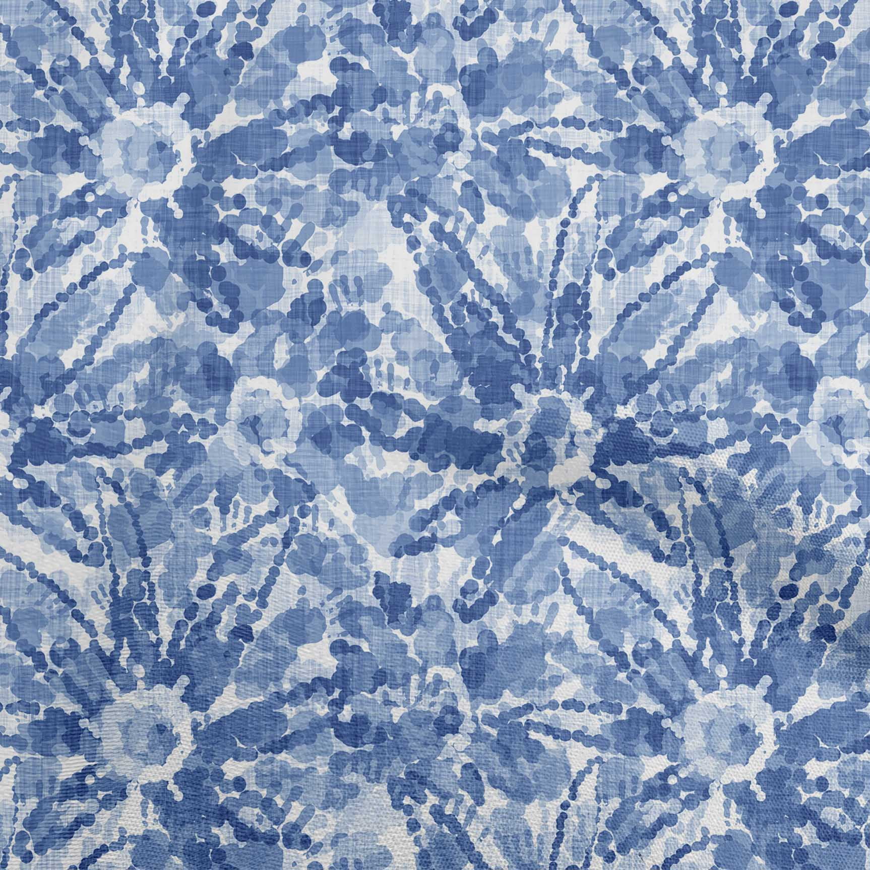 oneOone Cotton Silk Blue Fabric Abstract Quilting Supplies Print Sewing ...