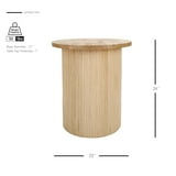 New Pacific Direct Kiefer Rattan Side/End Table w/ Wood Top in Natural ...