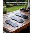 65Mn Steel Electric Edger Blades 8.8 Inch 3 Pack Multi Serrated Edge ...