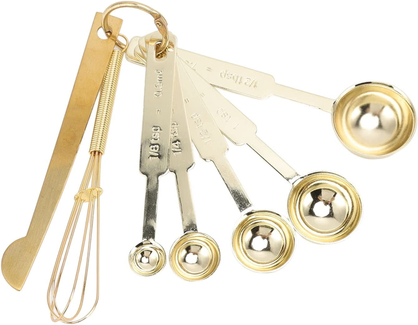 7 in 1 Measuring Spoons Set, Stainless Steel Stackable Design Teaspoon ...