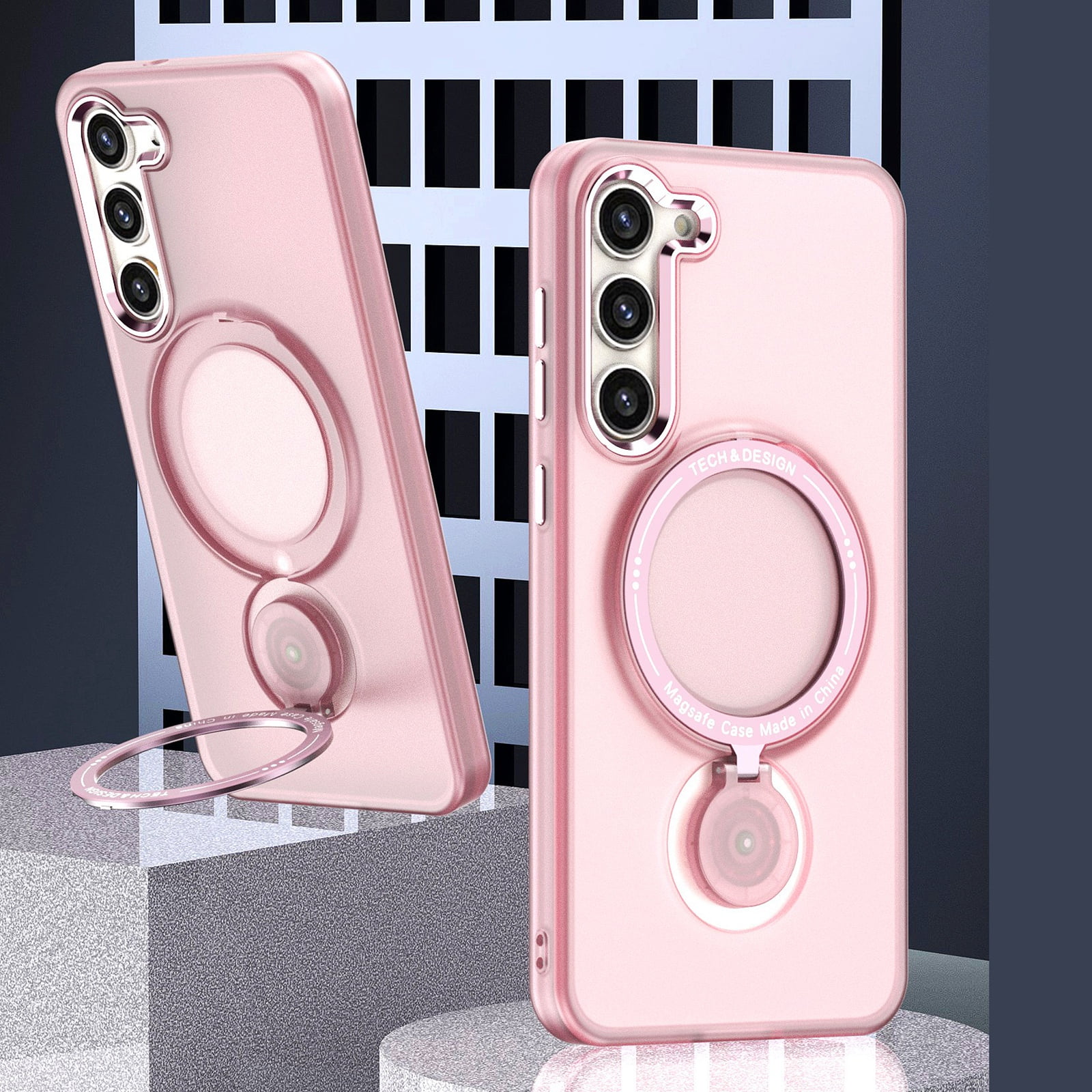 SaniMore Case for Samsung Galaxy S23 Plus (6.6" 2023), [360° Rotating Hidden Bracket + Wireless ...