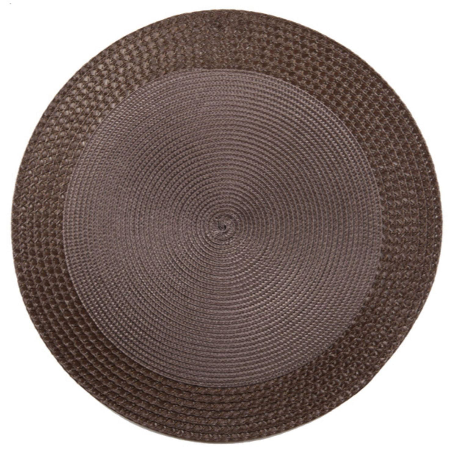 Click here for Ih Casadécor Vinyl Round P/Mat With Border (Chocol... prices
