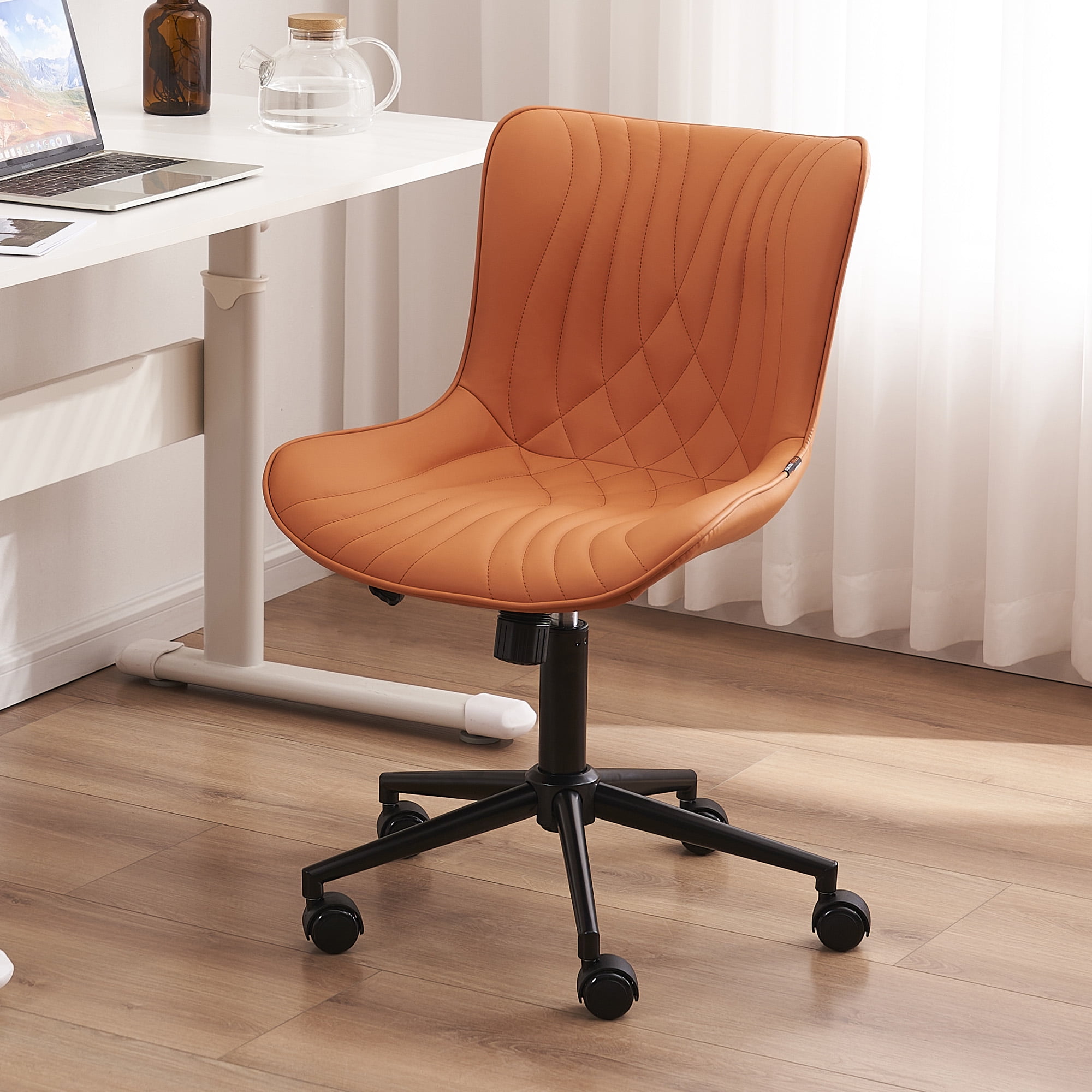 YOUNIKE Modern Office Chair with Wheels Adjustable Ergonomic Desk Task ...