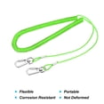 Uxcell 9.8ft Heavy Spring Fishing Coiled Lanyard Extension Cord Tether ...