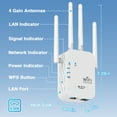 Blibly WiFi Repeater 300Mbps, Wireless Range Extender, 4 Antennas WiFi ...