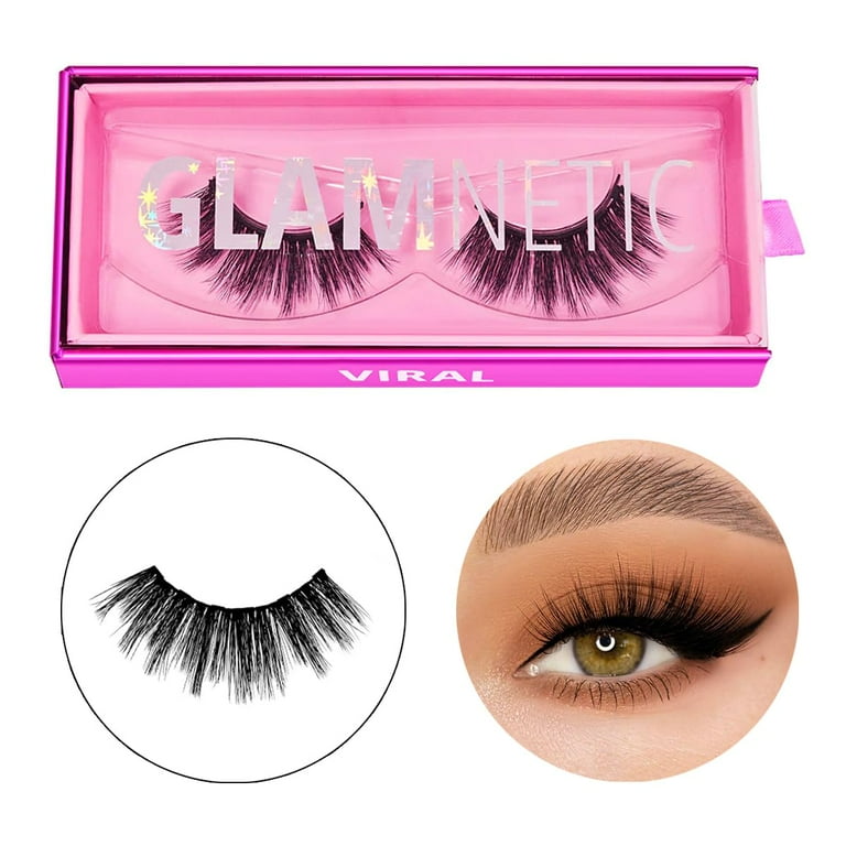 Glamnetic Magnetic False Lashes Viral Long Wispy 15mm Walmart