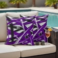 Abstract Purple Waves Outdoor Waterproof Throw Pillow Covers Set of 2 ...