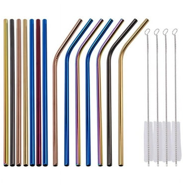 10.5” Rainbow Colored Replacement Acrylic Straw Set of 10 /With ...