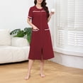 Bnwani Womens Nightgown,Nightgowns for Women,Short Sleeve,Casual,Solid ...