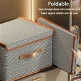 Foldable Storage Boxes with Lids, Large Linen Fabric Foldable Storage ...