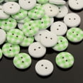 2-Hole Flat Round Tartan Pattern Printed Wooden Sewing Buttons Dyed ...