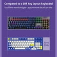 RGB Gaming Keyboard, 108 Keys Wired Mechanical Keyboard w/Sound ...