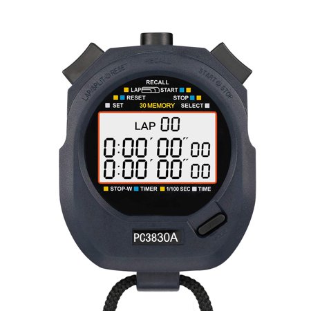 Professional Digital Stopwatch Timer, Water Resistant Stop Watch with ...