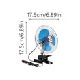 6.89" 12V Universal Truck Clip On Fan, Metal Oscillating Car Fan with ...