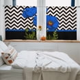 Blue Poppies Sheer Curtains for Living Room Bedroom, Country Blue ...