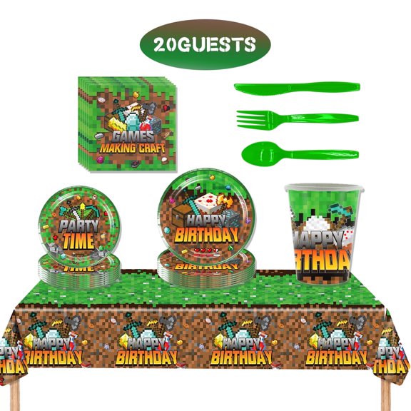 Minecraft Party Kit for 8, 1ct - Walmart.com