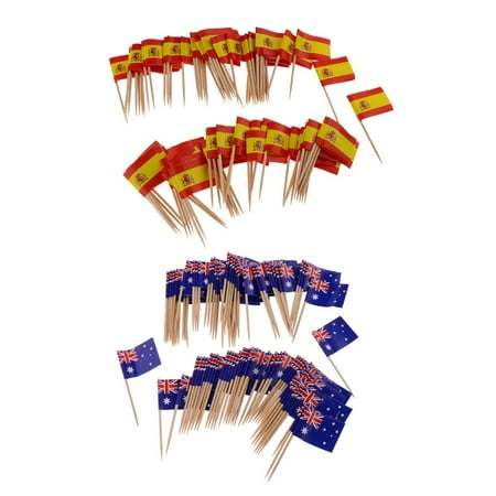 200 Flag Sticks, Country Flags Toothpicks Cocktail Sticks Cupcake Picks ...