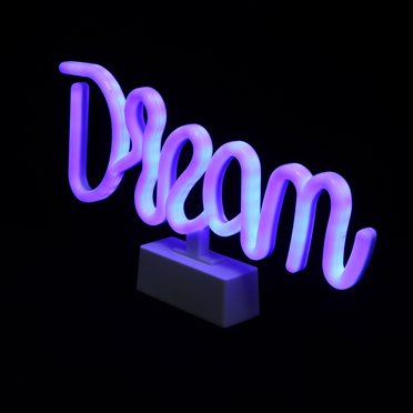 EZ-Illuminations Indoor Battery Operated Pink LED Neon-Style Love Light ...