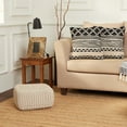 REDEARTH · Cube Low Pouf Foot Stool Ottoman - Hand Knitted Poof - Cord ...