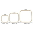 3Pcs Embroidery Hoop Display Frame Square Stitching Hoop Embroidery ...