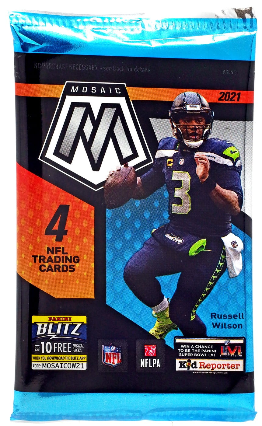 NFL Panini 2021 Mosaic Football Trading Card BLASTER Pack (4 Cards ...