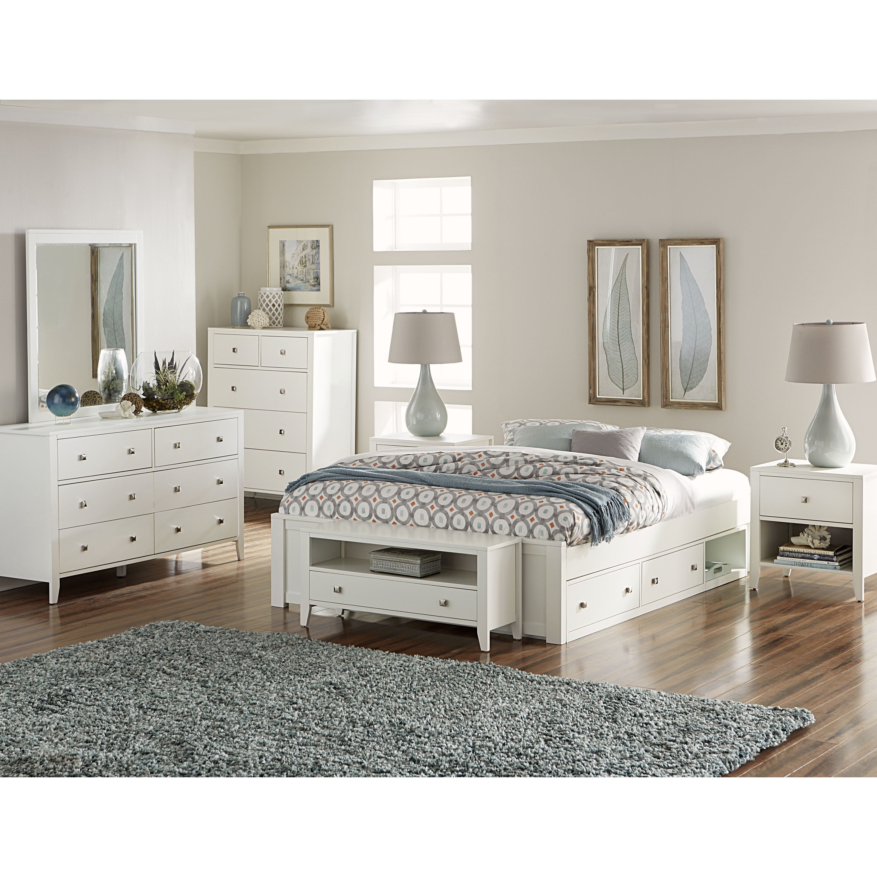 Hillsdale Pulse Platform Bed with Storage, White - Walmart.com