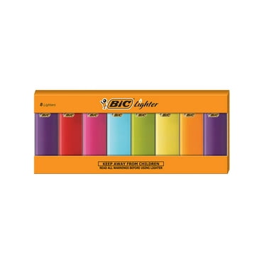 BIC Classic Lighter, Assorted Colors, 8-Pack (colors and packaging may ...