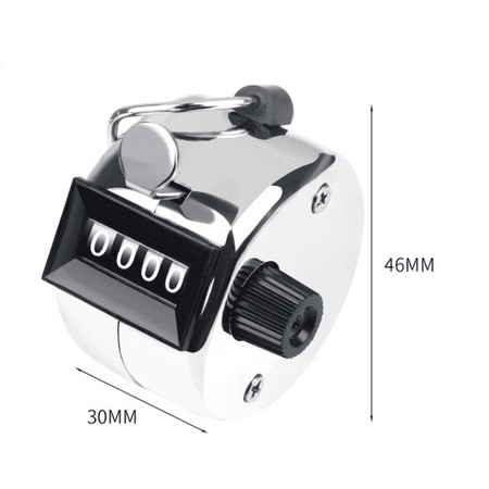 4 Digit Click Counter - Metal Hand Counter - Golf Score Clicker (Metal ...