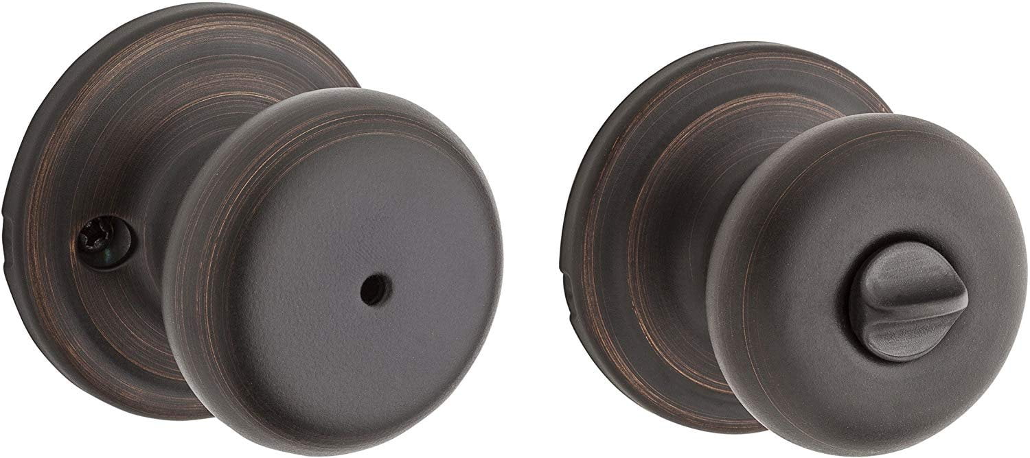 Kwikset Juno Bed/Bath Knob in Venetian Bronze - 97300-830 - Walmart.com