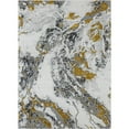 Free Shipping! Luxe Weavers Abstract Marble Gold 4x5 Area Rug for ...