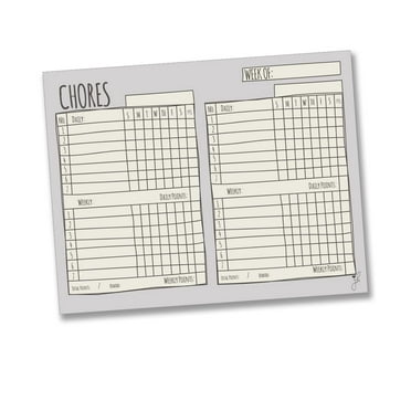 Jennakate Blue Child Chore Chart I Behavior Chart I To-do List I Weekly ...