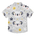 Dailycode Small Short Sleeve Button Down Shirts Cartoon Koala Face and ...