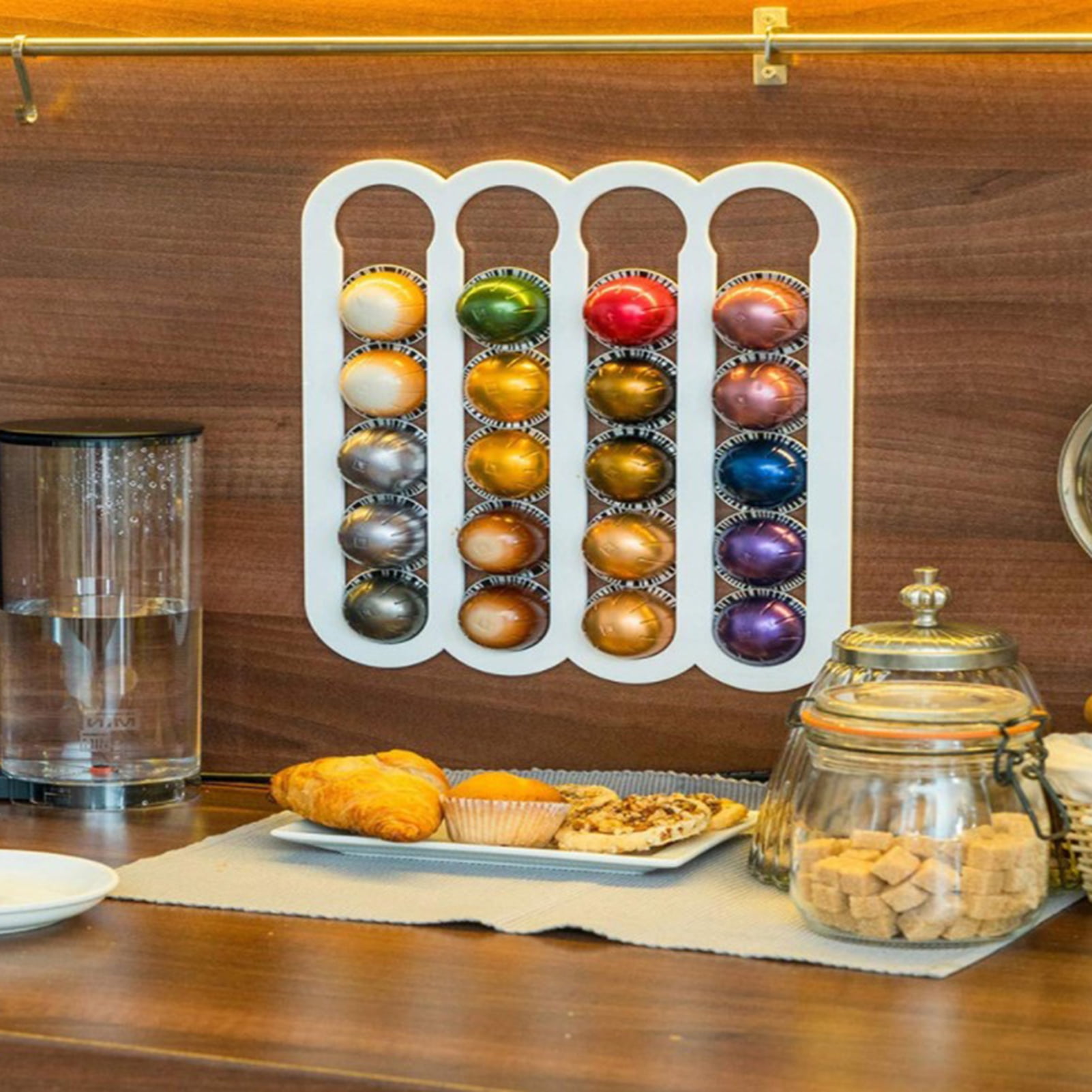 Waroomhouse Coffee Capsule Rack Large Capacity Space Saving Wall ...