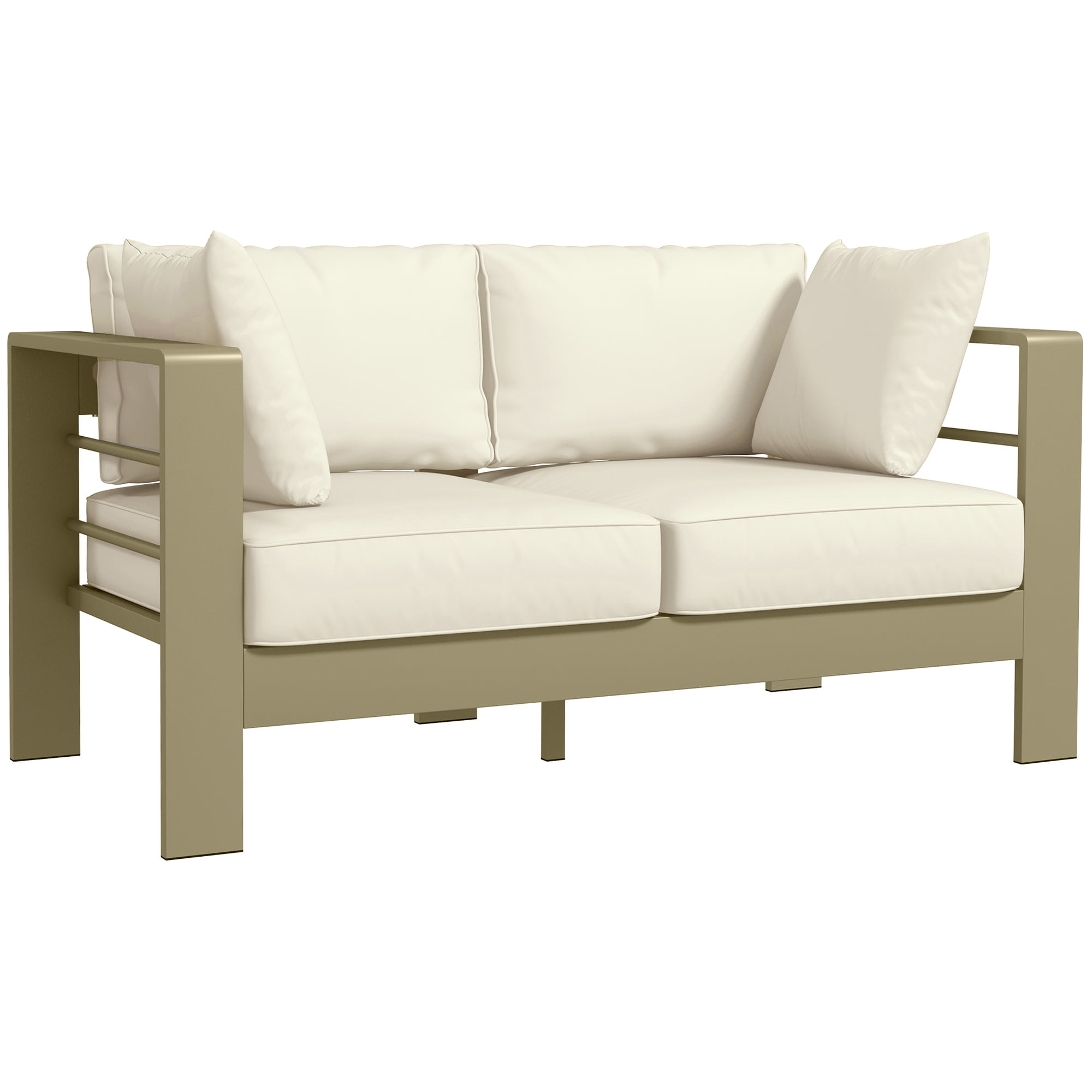 Click here for Outsunny Aluminum Patio Loveseat W/ Cushions  Gard... prices