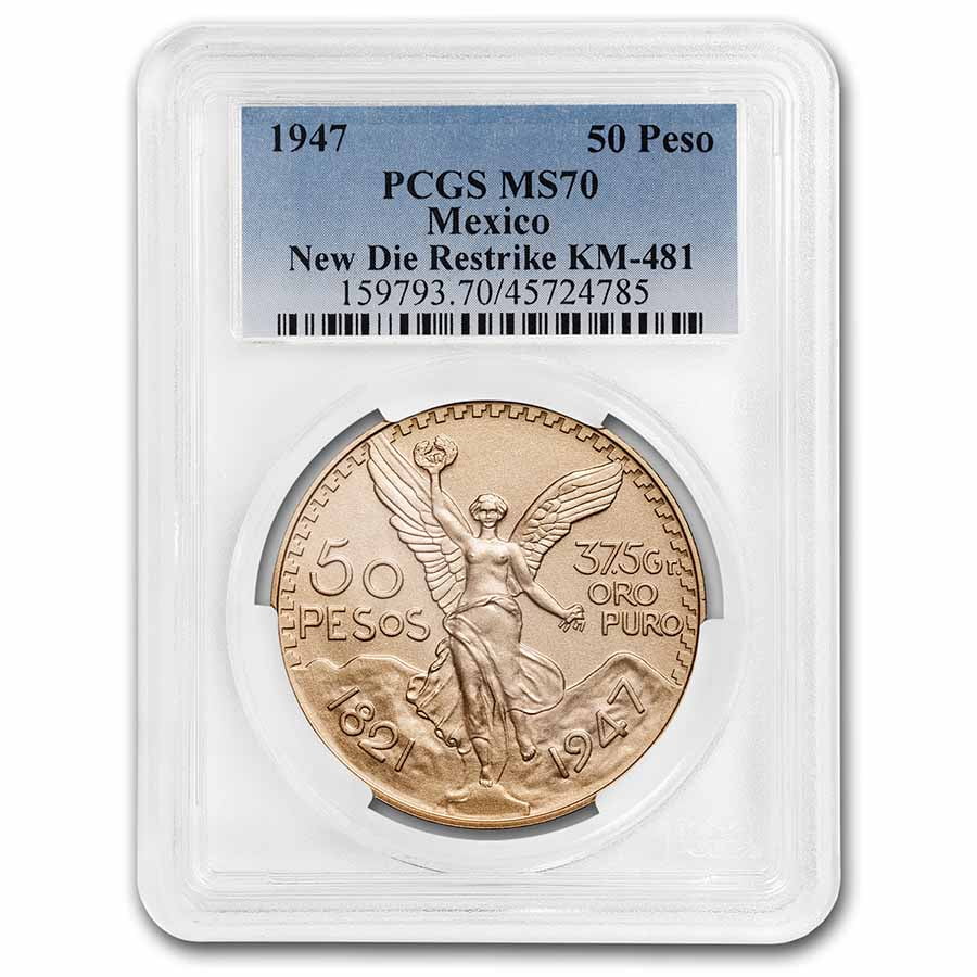 1947 Mexico Gold 50 Pesos MS-70 PCGS (New Die Restrike) - Walmart.com
