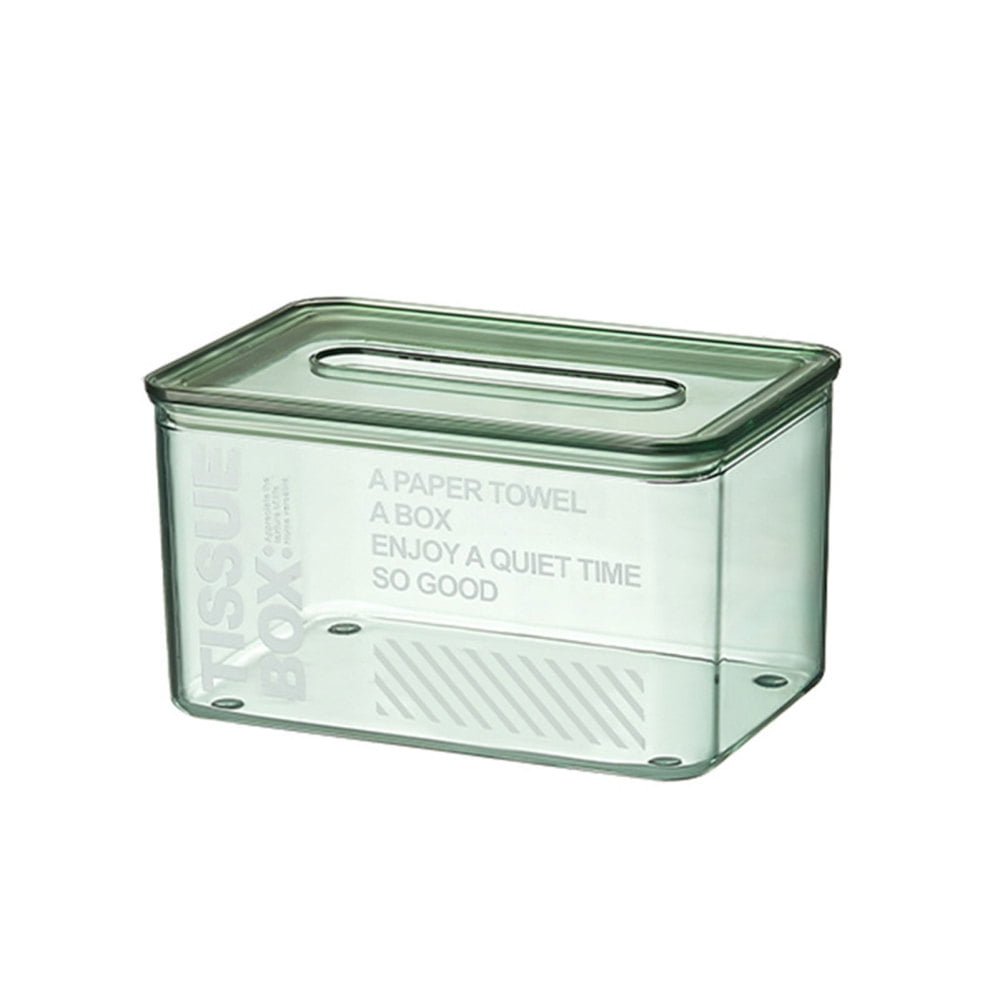 Clear Tissue Box Cover Tissue Holder Simple Design Wipe Clean Tissue ...