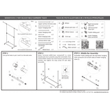 Mainstays 2 Tier Adjustable Chrome Garment Rack with Silver Metal and ...