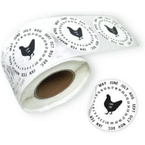Eggs Laid On Date Stickers 350 Pc Roll 2" Round Stickers Farm Fresh ...