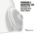 Brio Porcelain White Ceramic Water Dispenser Includes 8 Inch Wood Stand ...