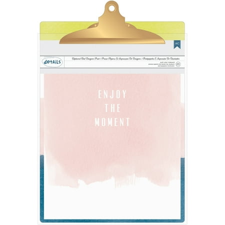 Designer Desktop Essentials Clipboard W/Print 12.5"X9"-Variety ...