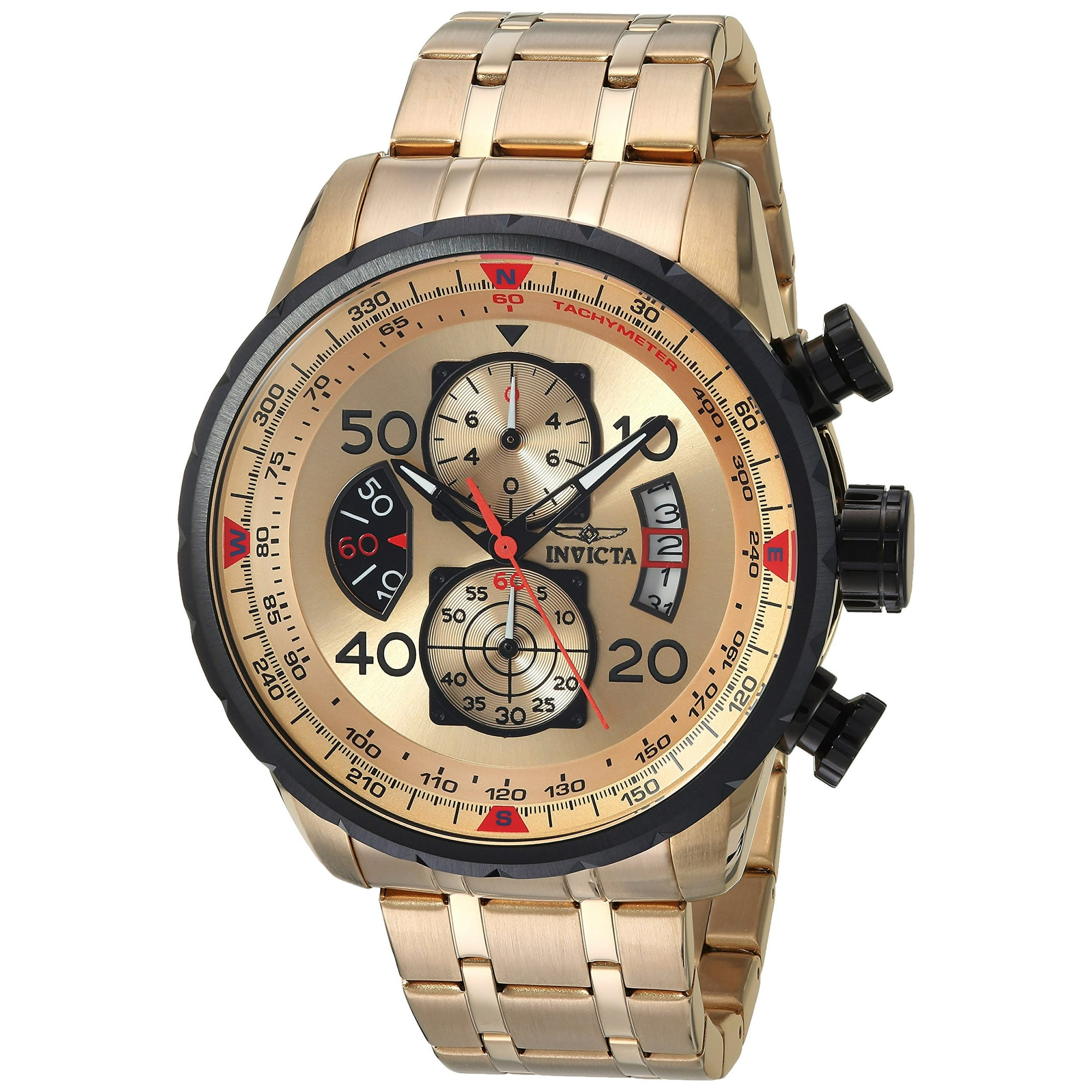 Click here for Invicta 17205 Mens Aviator Chronograph Gold Tone D... prices