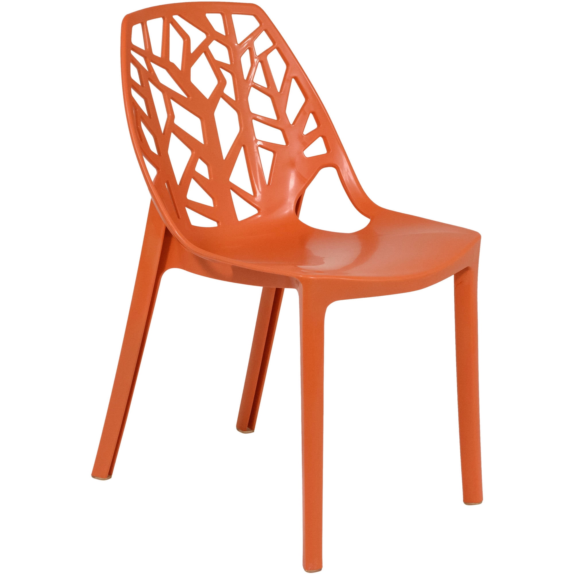 LeisureMod Modern Cornelia Orange Dining Chair, Solid Orange - Walmart.com