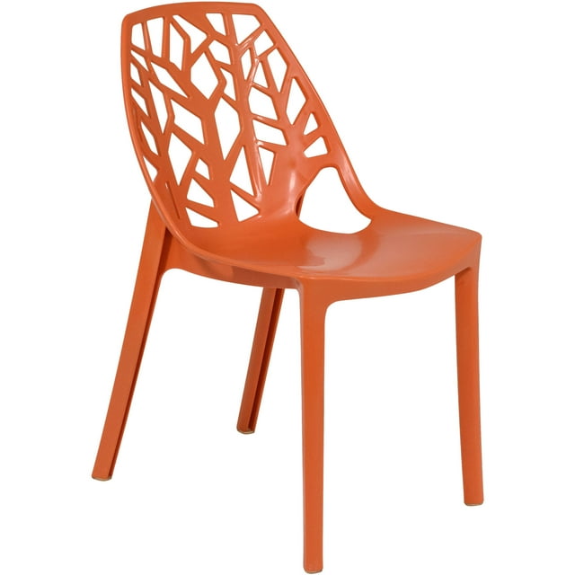 LeisureMod Modern Cornelia Orange Dining Chair, Solid Orange - Walmart.com