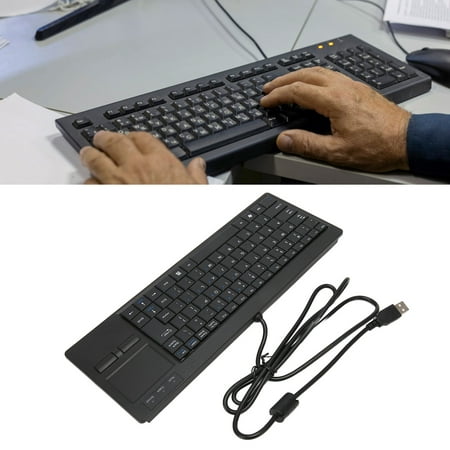 Wired Keyboard With Trackpad, Mini Industrial Keyboard Touchpad Combo ...