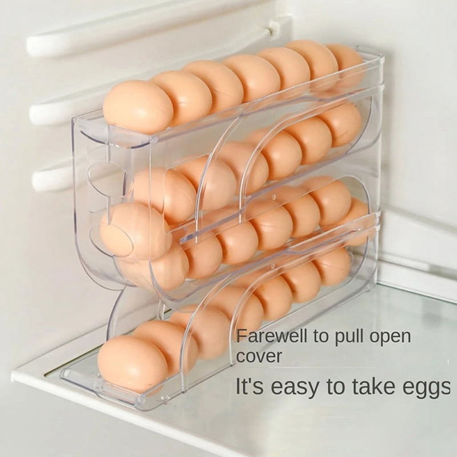 Recipiente para huevos con ruedas Qtmnekly, automático, con cesta para ...