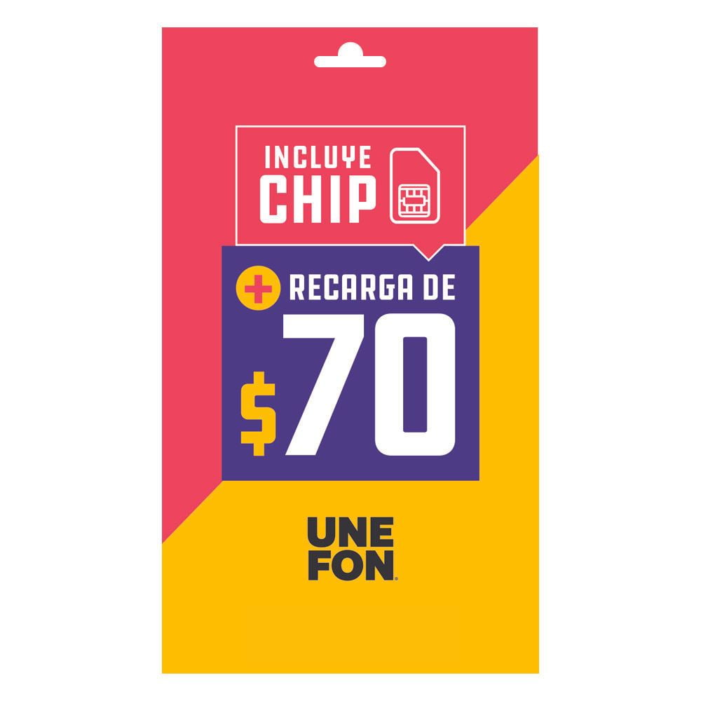 SIM Unefon 5G Chip Móvil Saldo Incluido 70 | Walmart en línea