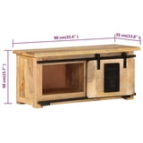 vidaXL TV Stand 35.4"x13.8"x15.7" Solid Wood Mango - Walmart.com