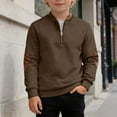 Byoo Toddler Boys Solid Half Zip Sweatshirt Casual Long Sleeve with ...